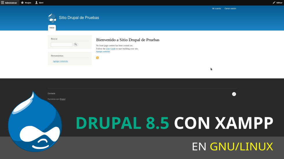 Instalar Drupal 8.5.0 con XAMPP en entornos GNU/Linux – Dani Sánchez Dev