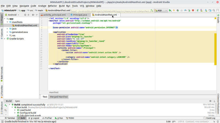 Crear un WebView con Android Studio para cargar una web en una APP Android – Dani Sánchez