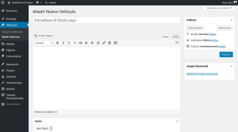 Crear un custom post en WordPress (sin plugins) – Dani Sánchez
