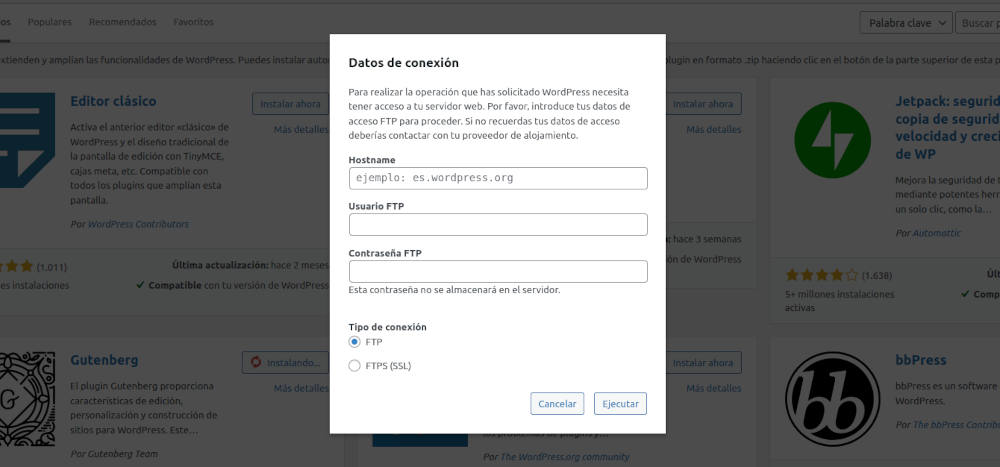 Evitar Que WordPress Pida Los Datos FTP Al Instalar O Actualizar Un 